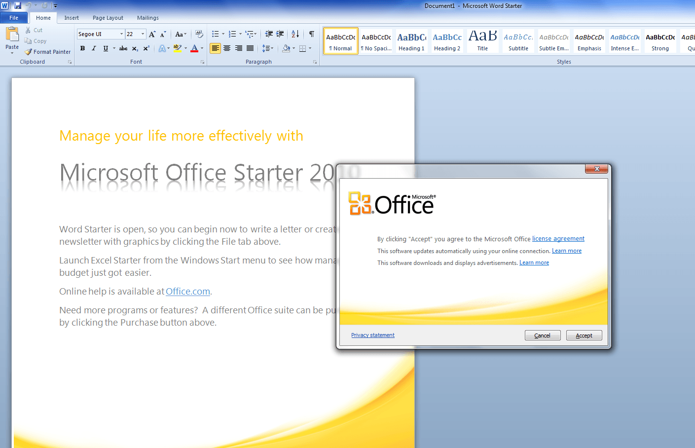 Microsoft Office Starter 2010 - Κατέβασε τα νόμιμα και δωρεάν